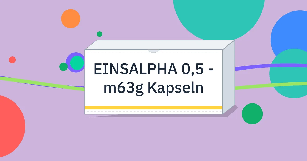 Symbolbild: Packung mit der Aufschrift EINSALPHA 0,5 -m63g Kapseln (PZN 01394194) – Verfügbarkeit und Bezug in Apotheken in Frankfurt am Main