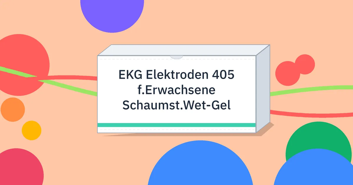Symbolbild: Packung mit der Aufschrift EKG Elektroden 405 f.Erwachsene Schaumst.Wet-Gel (PZN 03129421) – Verfügbarkeit und Bezug in Apotheken in Frankfurt am Main