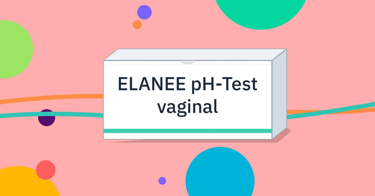 Symbolbild: Packung mit der Aufschrift ELANEE pH-Test vaginal (PZN 11561960) – Verfügbarkeit und Bezug in Apotheken in Frankfurt am Main