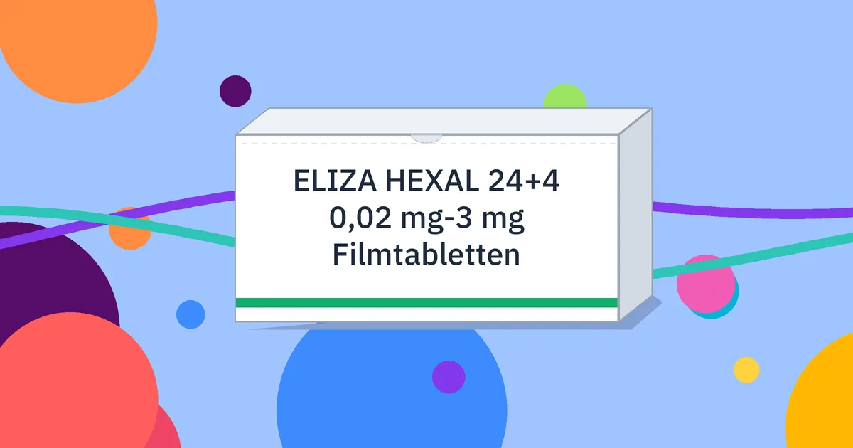 Symbolbild: Packung mit der Aufschrift ELIZA HEXAL 24+4 0,02 mg-3 mg Filmtabletten (PZN 11157437) – Verfügbarkeit und Bezug in Apotheken in Frankfurt am Main