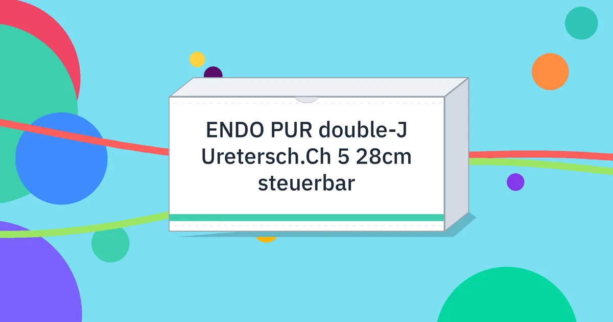 Symbolbild: Packung mit der Aufschrift ENDO PUR double-J Uretersch.Ch 5 28cm steuerbar (PZN 00438133) – Verfügbarkeit und Bezug in Apotheken in Frankfurt am Main