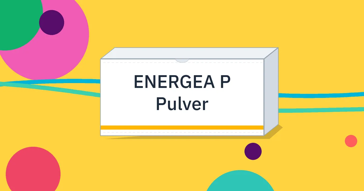 Symbolbild: Packung mit der Aufschrift ENERGEA P Pulver (PZN 16673379) – Verfügbarkeit und Bezug in Apotheken in Frankfurt am Main