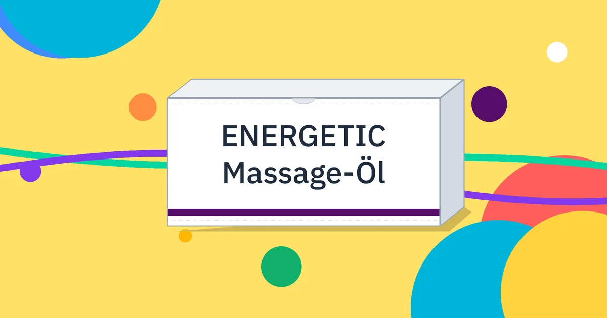 Symbolbild: Packung mit der Aufschrift ENERGETIC Massage-Öl (PZN 04003840) – Verfügbarkeit und Bezug in Apotheken in Frankfurt am Main