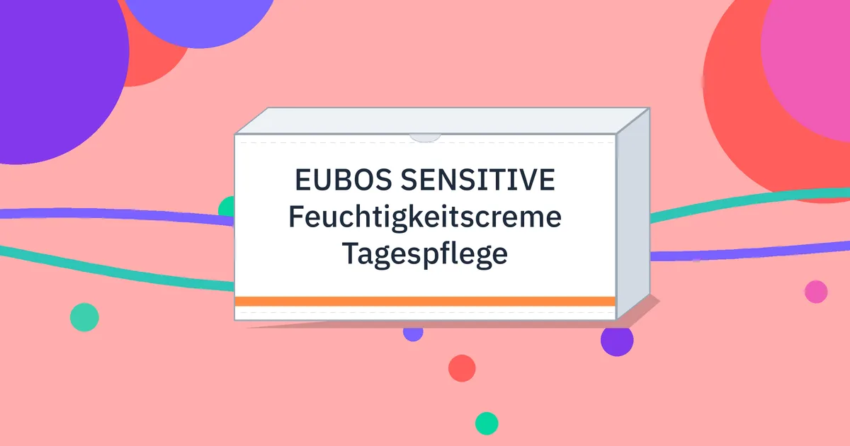 Symbolbild: Packung mit der Aufschrift EUBOS SENSITIVE Feuchtigkeitscreme Tagespflege (PZN 00109470) – Verfügbarkeit und Bezug in Apotheken in Frankfurt am Main