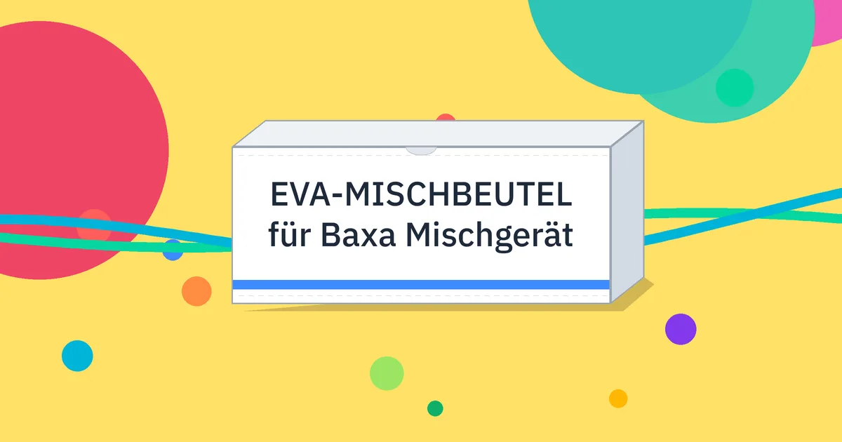 Symbolbild: Packung mit der Aufschrift EVA-MISCHBEUTEL für Baxa Mischgerät (PZN 09751475) – Verfügbarkeit und Bezug in Apotheken in Frankfurt am Main