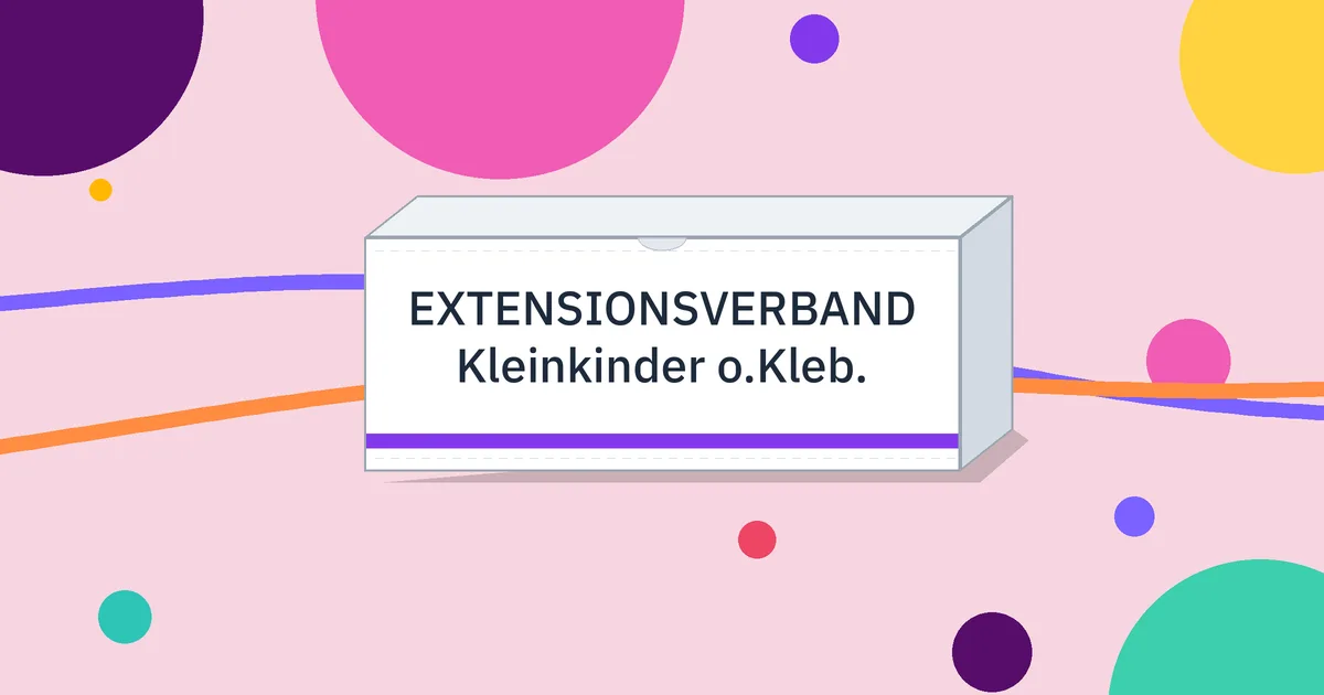 Symbolbild: Packung mit der Aufschrift EXTENSIONSVERBAND Kleinkinder o.Kleb. (PZN 07101170) – Verfügbarkeit und Bezug in Apotheken in Frankfurt am Main