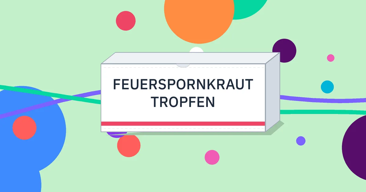 Symbolbild: Packung mit der Aufschrift FEUERSPORNKRAUT TROPFEN (PZN 14283668) – Verfügbarkeit und Bezug in Apotheken in Frankfurt am Main