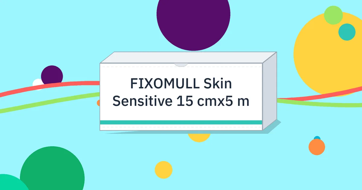Symbolbild: Packung mit der Aufschrift FIXOMULL Skin Sensitive 15 cmx5 m (PZN 15878702) – Verfügbarkeit und Bezug in Apotheken in Frankfurt am Main