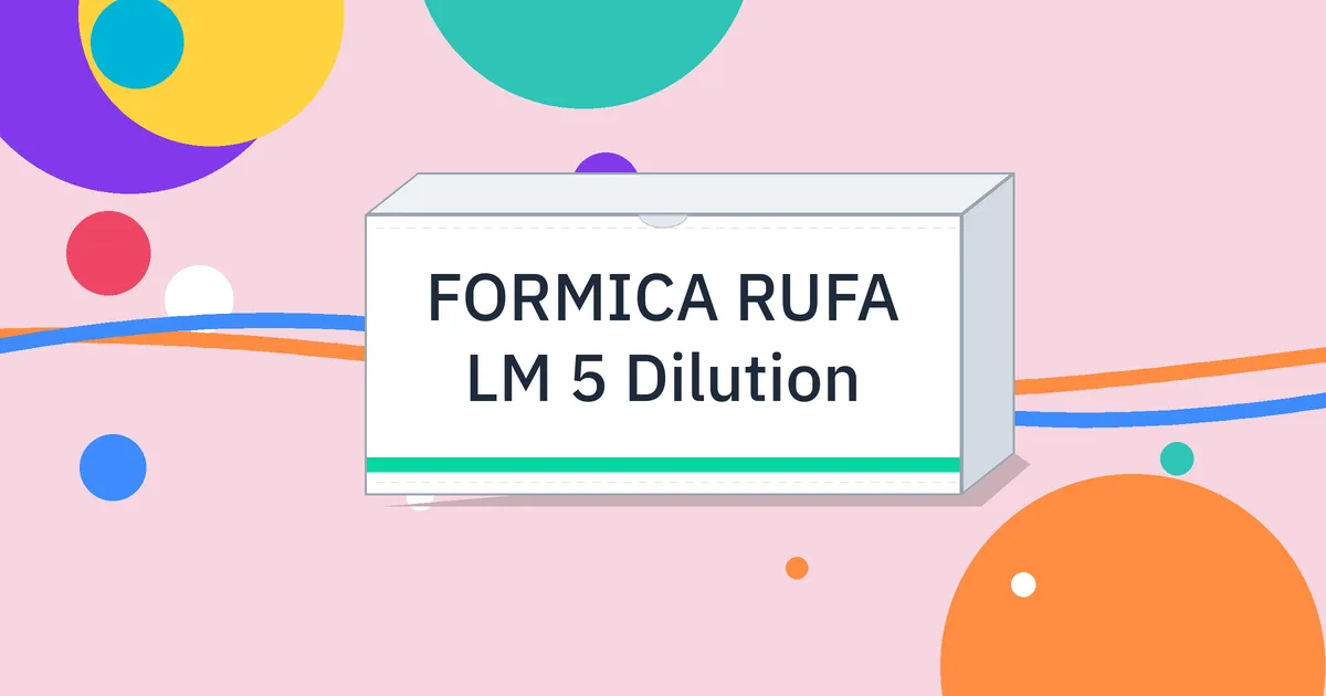 Symbolbild: Packung mit der Aufschrift FORMICA RUFA LM 5 Dilution (PZN 12873934) – Verfügbarkeit und Bezug in Apotheken in Frankfurt am Main
