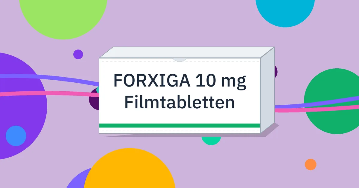 Symbolbild: Packung mit der Aufschrift FORXIGA 10 mg Filmtabletten (PZN 19307273) – Verfügbarkeit und Bezug in Apotheken in Frankfurt am Main