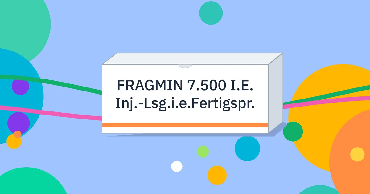 Symbolbild: Packung mit der Aufschrift FRAGMIN 7.500 I.E. Inj.-Lsg.i.e.Fertigspr. (PZN 11367643) – Verfügbarkeit und Bezug in Apotheken in Frankfurt am Main