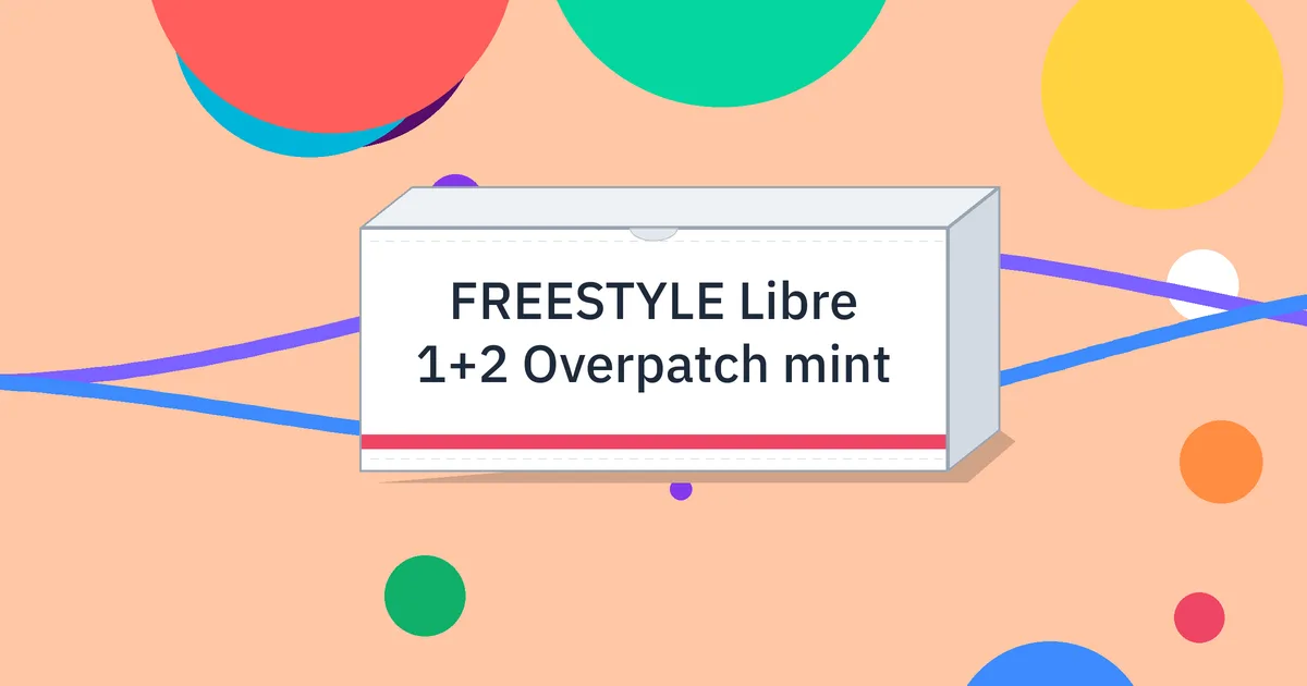 Symbolbild: Packung mit der Aufschrift FREESTYLE Libre 1+2 Overpatch mint (PZN 19864565) – Verfügbarkeit und Bezug in Apotheken in Frankfurt am Main