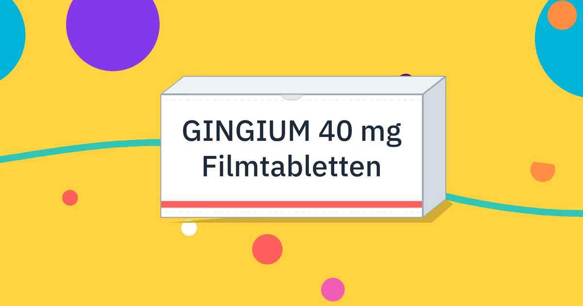 Symbolbild: Packung mit der Aufschrift GINGIUM 40 mg Filmtabletten (PZN 08832734) – Verfügbarkeit und Bezug in Apotheken in Frankfurt am Main