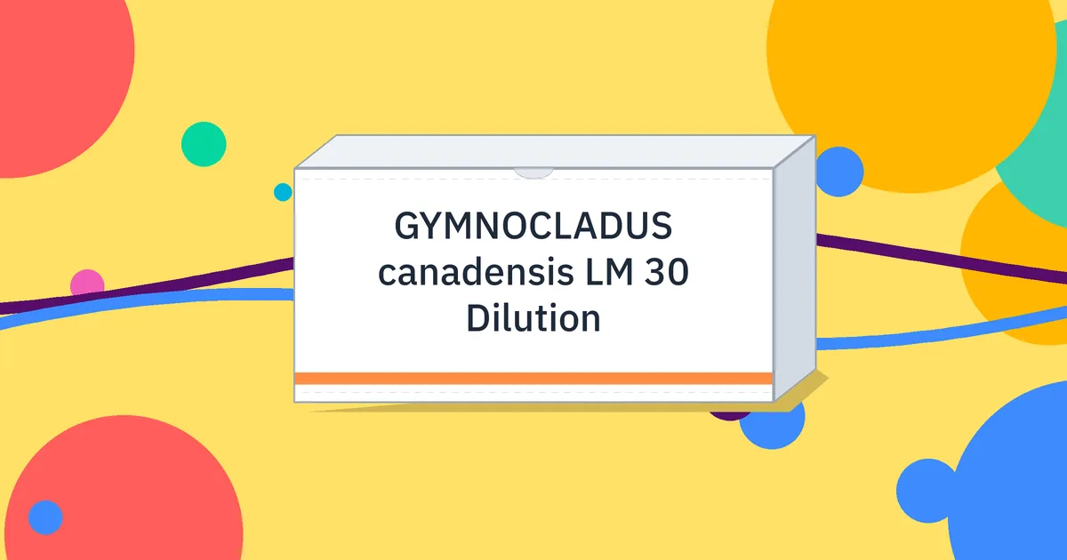 Symbolbild: Packung mit der Aufschrift GYMNOCLADUS canadensis LM 30 Dilution (PZN 13549070) – Verfügbarkeit und Bezug in Apotheken in Frankfurt am Main