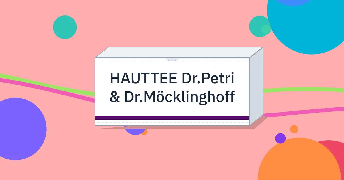 Symbolbild: Packung mit der Aufschrift HAUTTEE Dr.Petri & Dr.Möcklinghoff (PZN 17531718) – Verfügbarkeit und Bezug in Apotheken in Frankfurt am Main