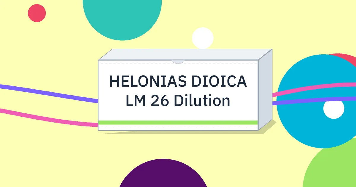 Symbolbild: Packung mit der Aufschrift HELONIAS DIOICA LM 26 Dilution (PZN 12887184) – Verfügbarkeit und Bezug in Apotheken in Frankfurt am Main