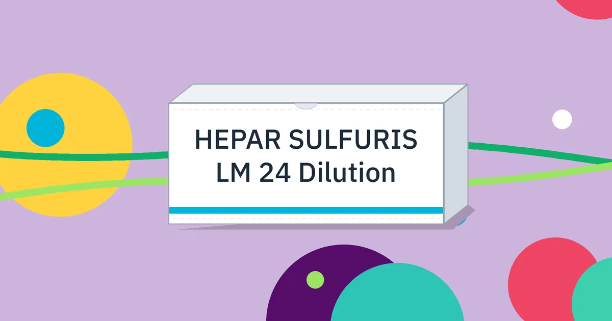 Symbolbild: Packung mit der Aufschrift HEPAR SULFURIS LM 24 Dilution (PZN 12887563) – Verfügbarkeit und Bezug in Apotheken in Frankfurt am Main