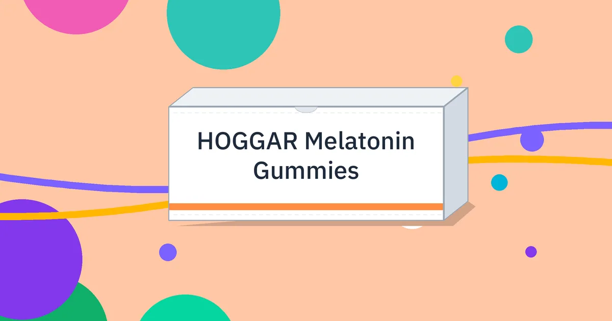Symbolbild: Packung mit der Aufschrift HOGGAR Melatonin Gummies (PZN 18842797) – Verfügbarkeit und Bezug in Apotheken in Frankfurt am Main