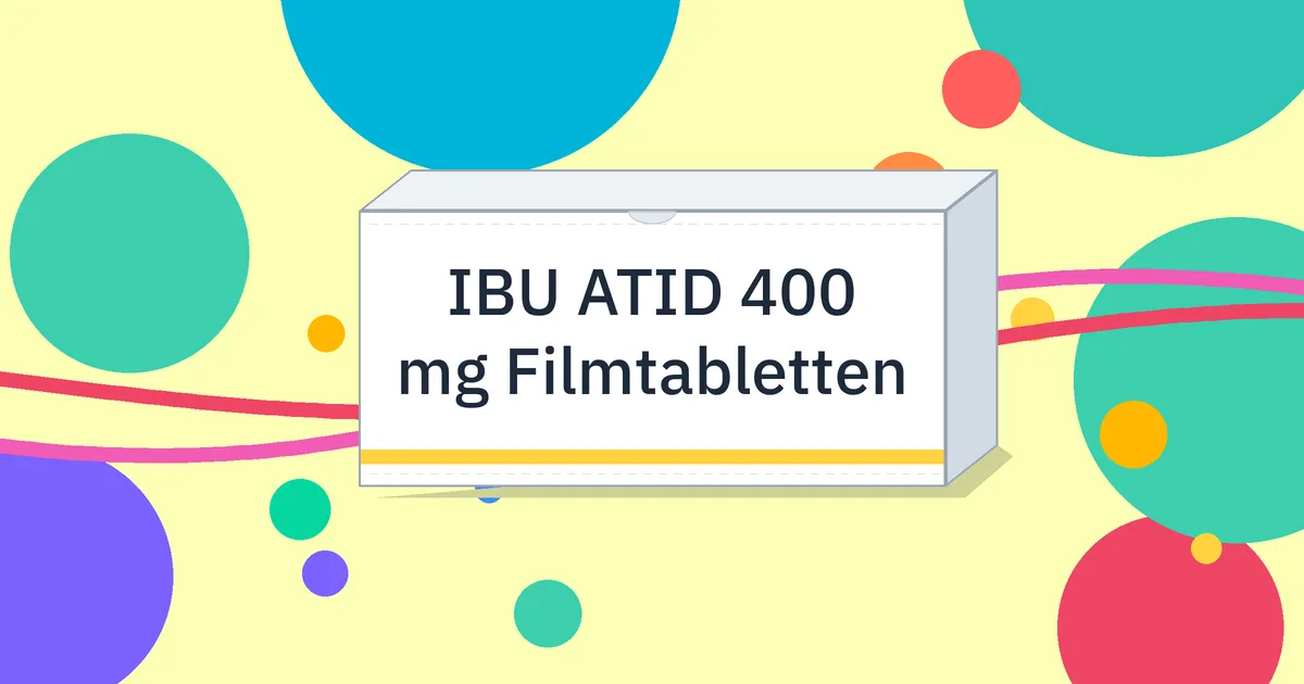 Symbolbild: Packung mit der Aufschrift IBU ATID 400 mg Filmtabletten (PZN 06952457) – Verfügbarkeit und Bezug in Apotheken in Frankfurt am Main