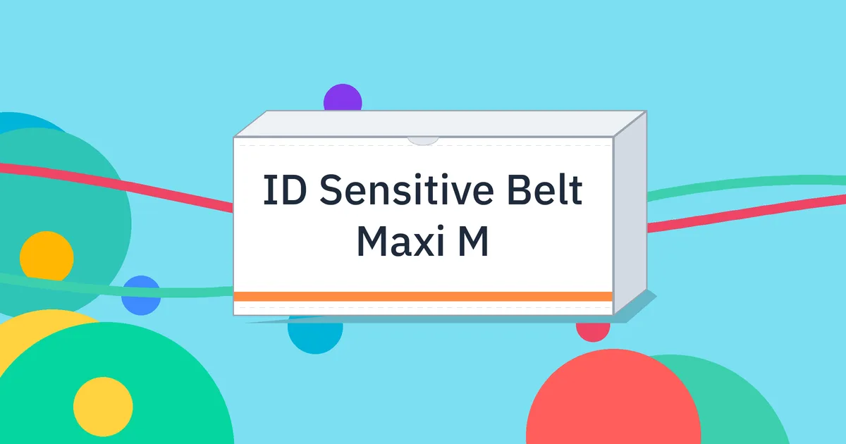Symbolbild: Packung mit der Aufschrift ID Sensitive Belt Maxi M (PZN 19893093) – Verfügbarkeit und Bezug in Apotheken in Frankfurt am Main
