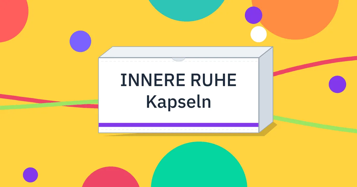 Symbolbild: Packung mit der Aufschrift INNERE RUHE Kapseln (PZN 15813677) – Verfügbarkeit und Bezug in Apotheken in Frankfurt am Main