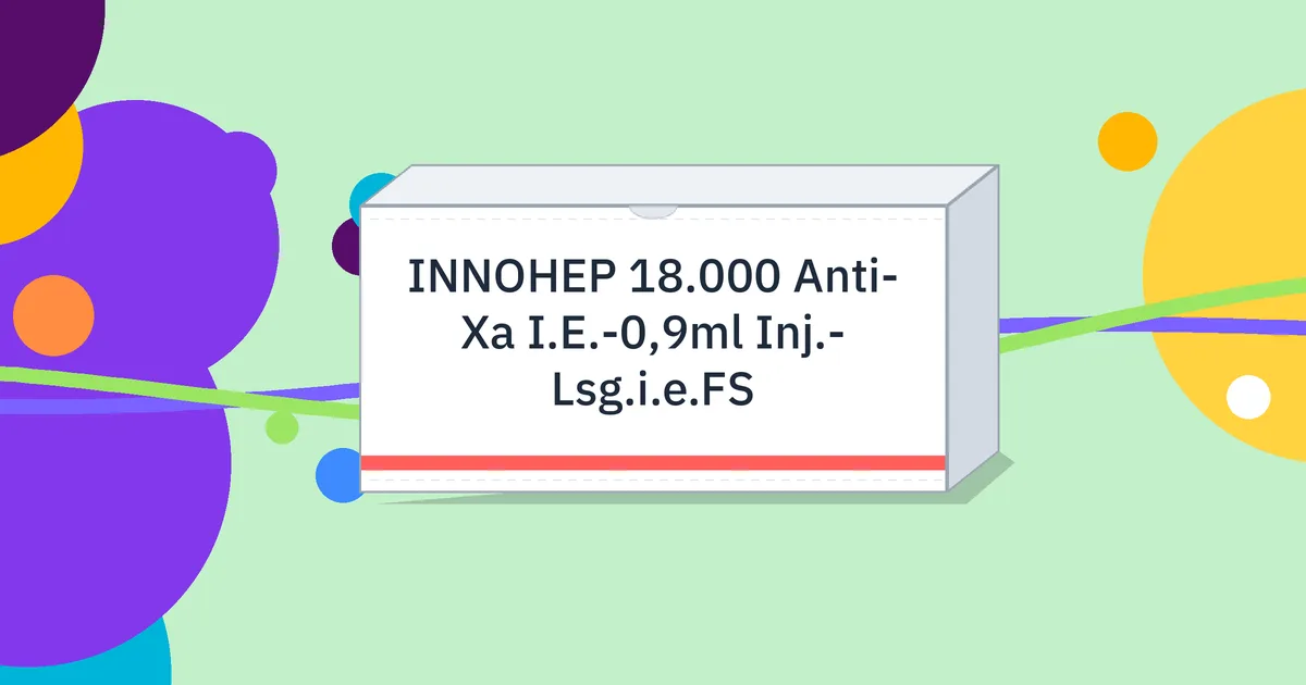 Symbolbild: Packung mit der Aufschrift INNOHEP 18.000 Anti-Xa I.E.-0,9ml Inj.-Lsg.i.e.FS (PZN 19281941) – Verfügbarkeit und Bezug in Apotheken in Frankfurt am Main