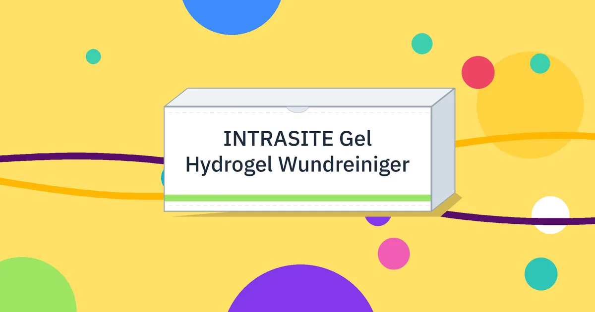 Symbolbild: Packung mit der Aufschrift INTRASITE Gel Hydrogel Wundreiniger (PZN 16736588) – Verfügbarkeit und Bezug in Apotheken in Frankfurt am Main