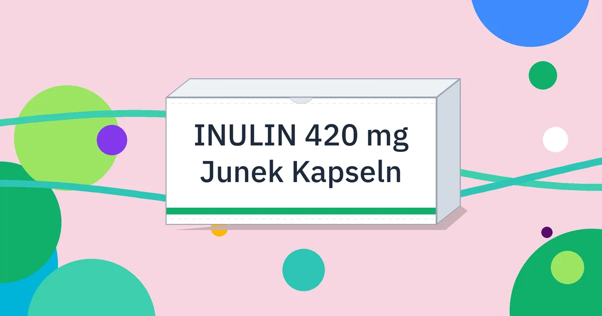 Symbolbild: Packung mit der Aufschrift INULIN 420 mg Junek Kapseln (PZN 10396884) – Verfügbarkeit und Bezug in Apotheken in Frankfurt am Main