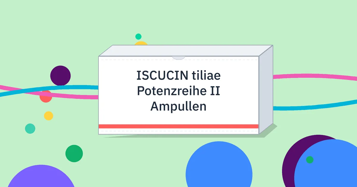 Symbolbild: Packung mit der Aufschrift ISCUCIN tiliae Potenzreihe II Ampullen (PZN 04429668) – Verfügbarkeit und Bezug in Apotheken in Frankfurt am Main