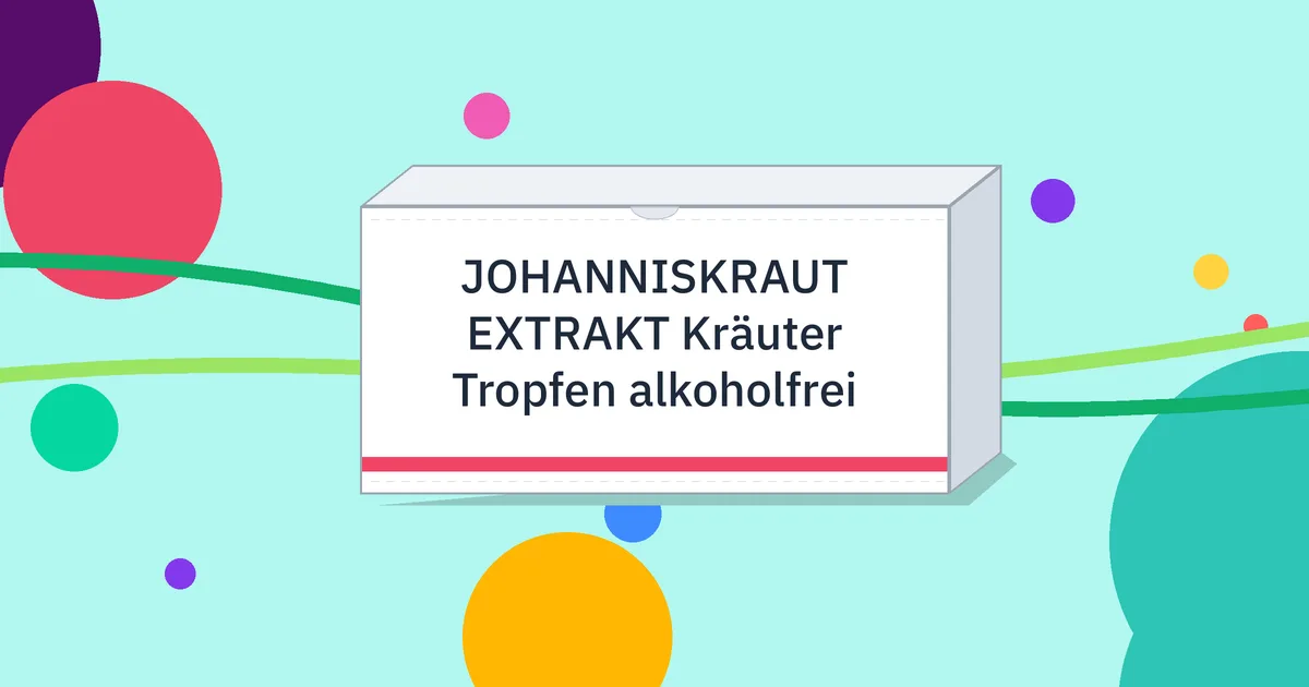 Symbolbild: Packung mit der Aufschrift JOHANNISKRAUT EXTRAKT Kräuter Tropfen alkoholfrei (PZN 20232043) – Verfügbarkeit und Bezug in Apotheken in Frankfurt am Main