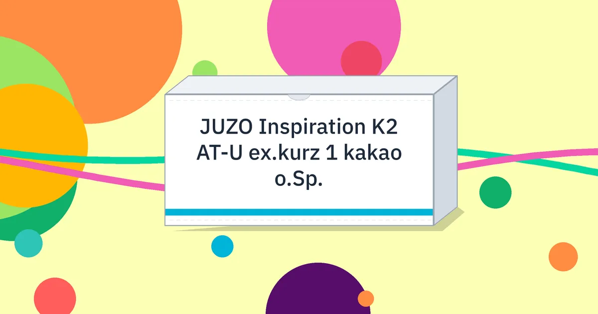 Symbolbild: Packung mit der Aufschrift JUZO Inspiration K2 AT-U ex.kurz 1 kakao o.Sp. (PZN 14929745) – Verfügbarkeit und Bezug in Apotheken in Frankfurt am Main