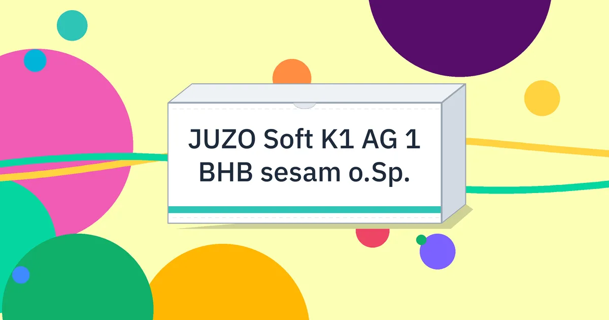 Symbolbild: Packung mit der Aufschrift JUZO Soft K1 AG 1 BHB sesam o.Sp. (PZN 14821456) – Verfügbarkeit und Bezug in Apotheken in Frankfurt am Main