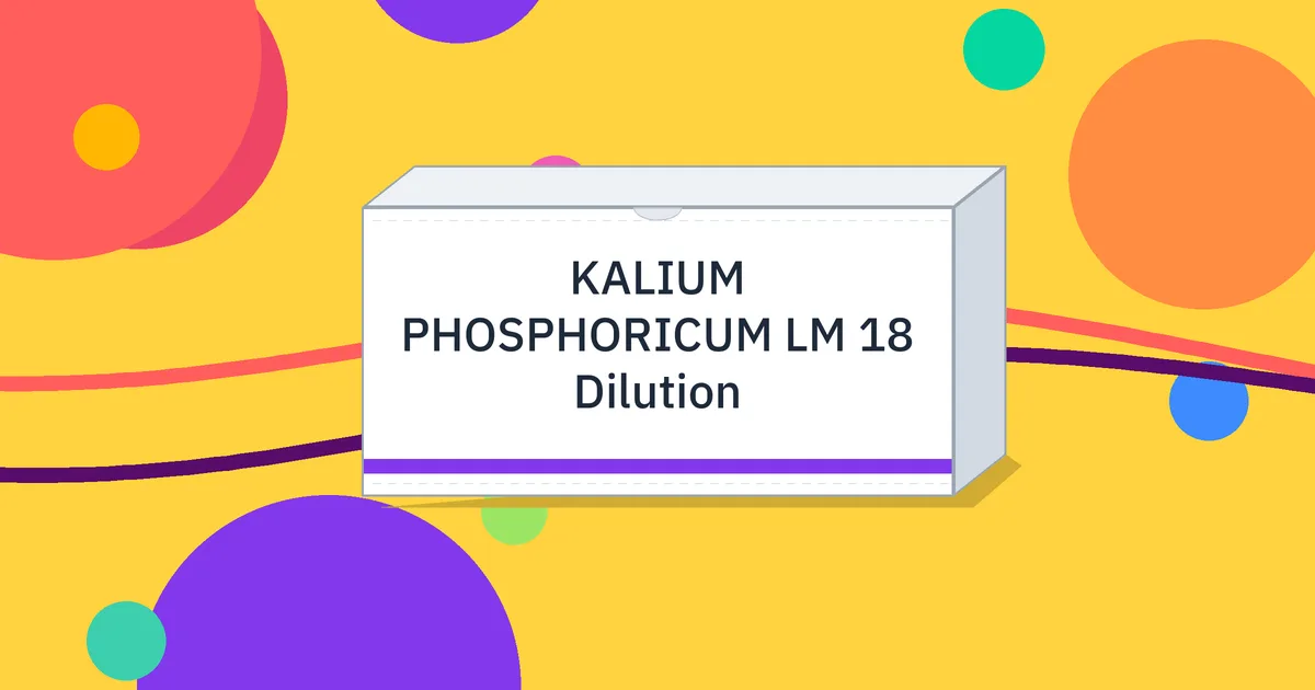 Symbolbild: Packung mit der Aufschrift KALIUM PHOSPHORICUM LM 18 Dilution (PZN 07540811) – Verfügbarkeit und Bezug in Apotheken in Frankfurt am Main