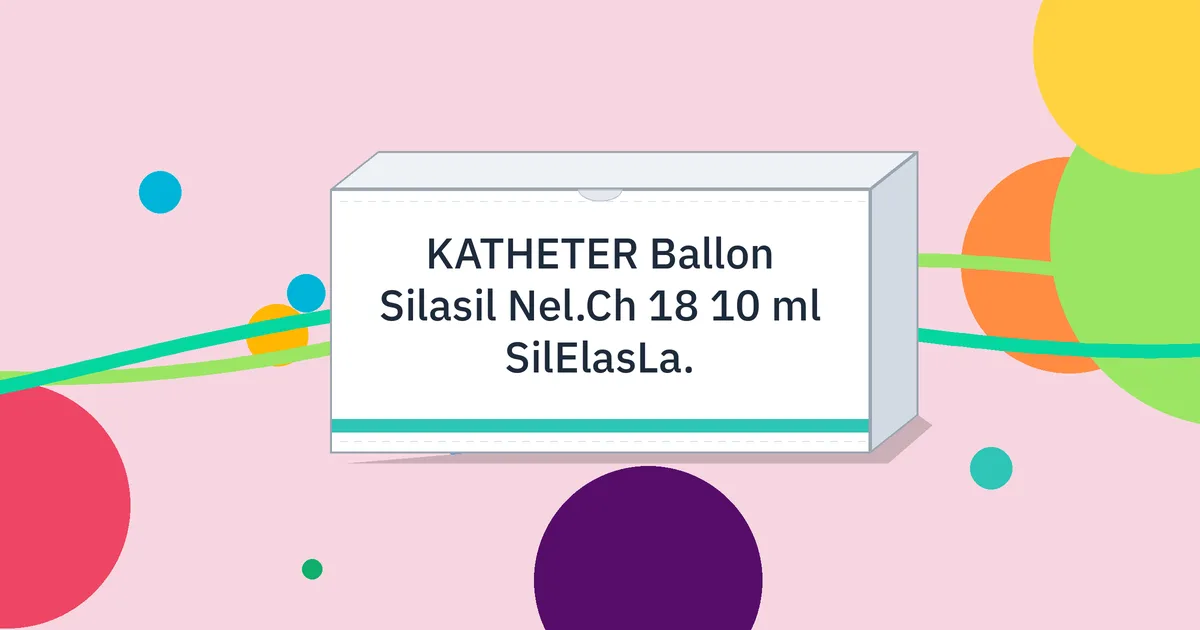 Symbolbild: Packung mit der Aufschrift KATHETER Ballon Silasil Nel.Ch 18 10 ml SilElasLa. (PZN 04903414) – Verfügbarkeit und Bezug in Apotheken in Frankfurt am Main