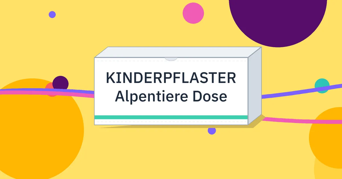 Symbolbild: Packung mit der Aufschrift KINDERPFLASTER Alpentiere Dose (PZN 17264134) – Verfügbarkeit und Bezug in Apotheken in Frankfurt am Main