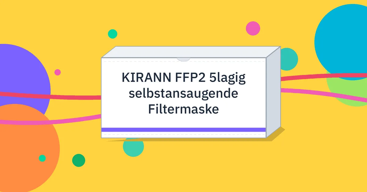 Symbolbild: Packung mit der Aufschrift KIRANN FFP2 5lagig selbstansaugende Filtermaske (PZN 17275586) – Verfügbarkeit und Bezug in Apotheken in Frankfurt am Main