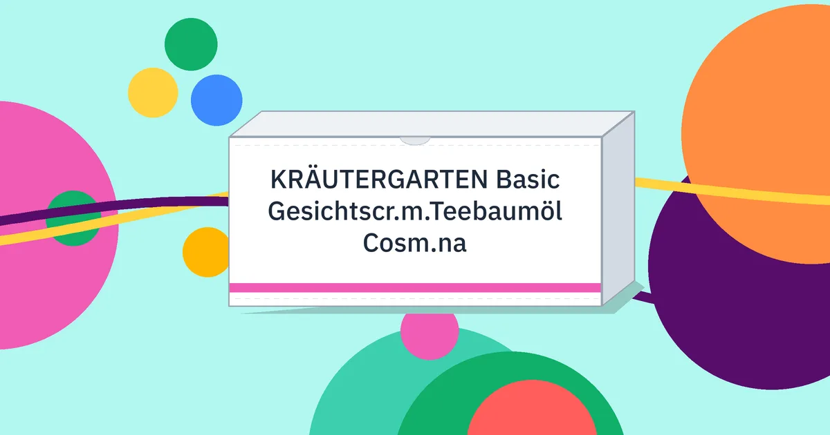 Symbolbild: Packung mit der Aufschrift KRÄUTERGARTEN Basic Gesichtscr.m.Teebaumöl Cosm.na (PZN 18003269) – Verfügbarkeit und Bezug in Apotheken in Frankfurt am Main