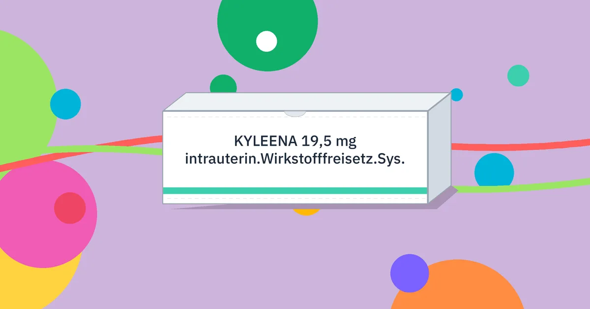 Symbolbild: Packung mit der Aufschrift KYLEENA 19,5 mg intrauterin.Wirkstofffreisetz.Sys. (PZN 16587220) – Verfügbarkeit und Bezug in Apotheken in Frankfurt am Main