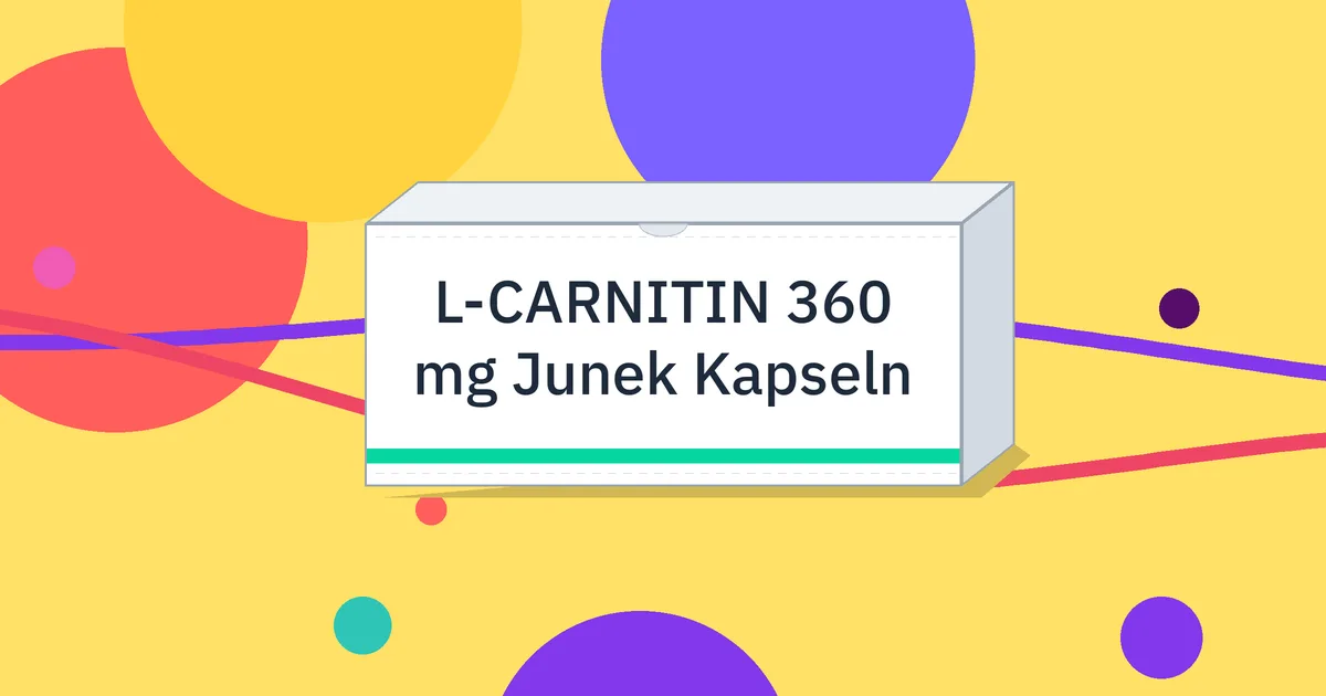 Symbolbild: Packung mit der Aufschrift L-CARNITIN 360 mg Junek Kapseln (PZN 00985846) – Verfügbarkeit und Bezug in Apotheken in Frankfurt am Main