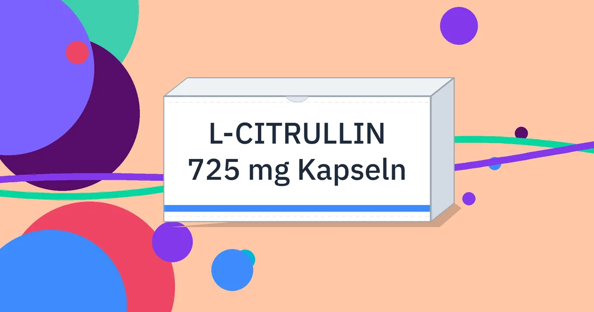 Symbolbild: Packung mit der Aufschrift L-CITRULLIN 725 mg Kapseln (PZN 16781844) – Verfügbarkeit und Bezug in Apotheken in Frankfurt am Main