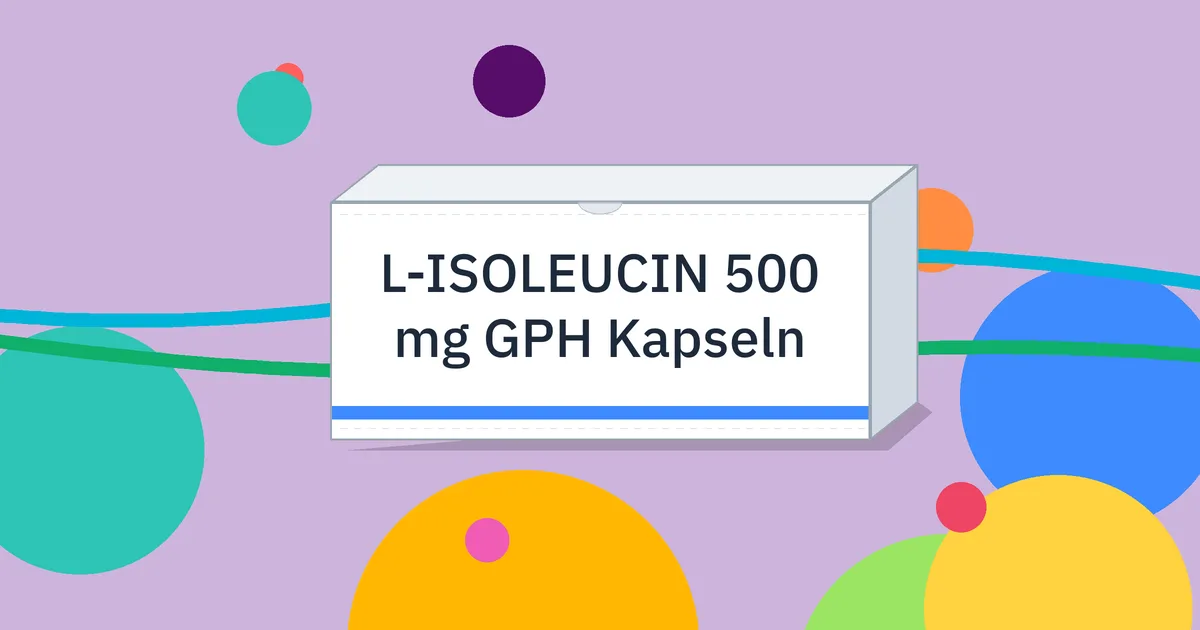 Symbolbild: Packung mit der Aufschrift L-ISOLEUCIN 500 mg GPH Kapseln (PZN 09324419) – Verfügbarkeit und Bezug in Apotheken in Frankfurt am Main