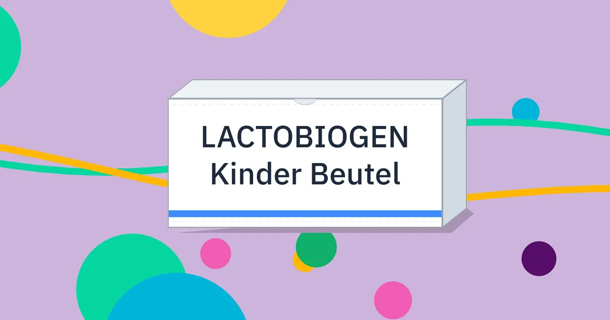 Symbolbild: Packung mit der Aufschrift LACTOBIOGEN Kinder Beutel (PZN 06138337) – Verfügbarkeit und Bezug in Apotheken in Frankfurt am Main