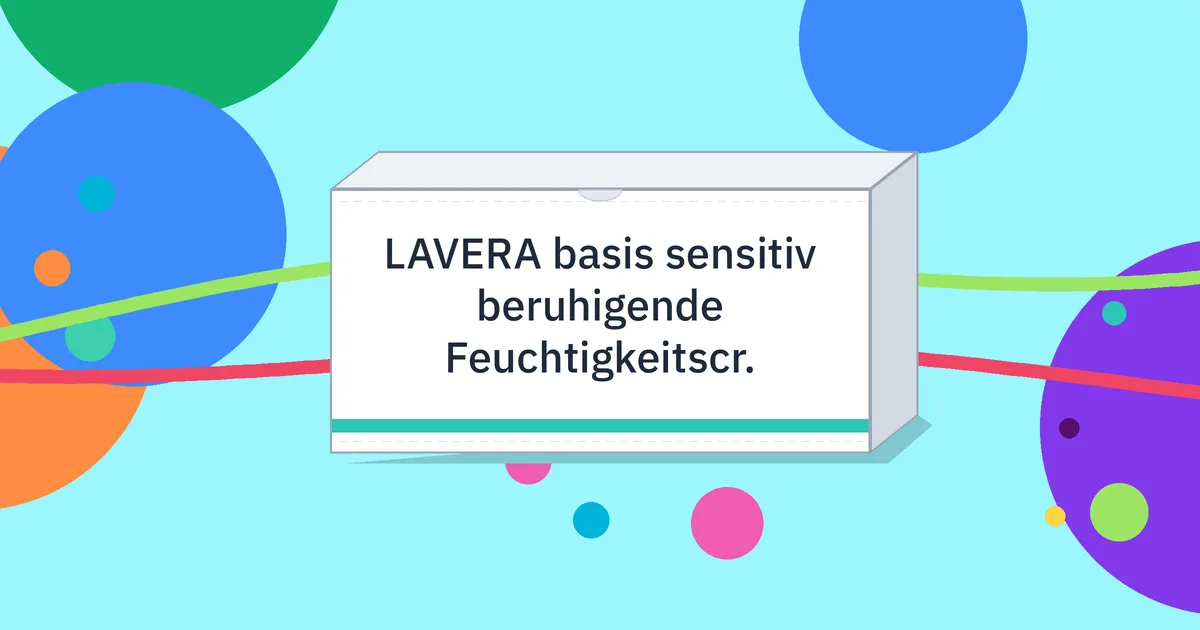 Symbolbild: Packung mit der Aufschrift LAVERA basis sensitiv beruhigende Feuchtigkeitscr. (PZN 17828097) – Verfügbarkeit und Bezug in Apotheken in Frankfurt am Main