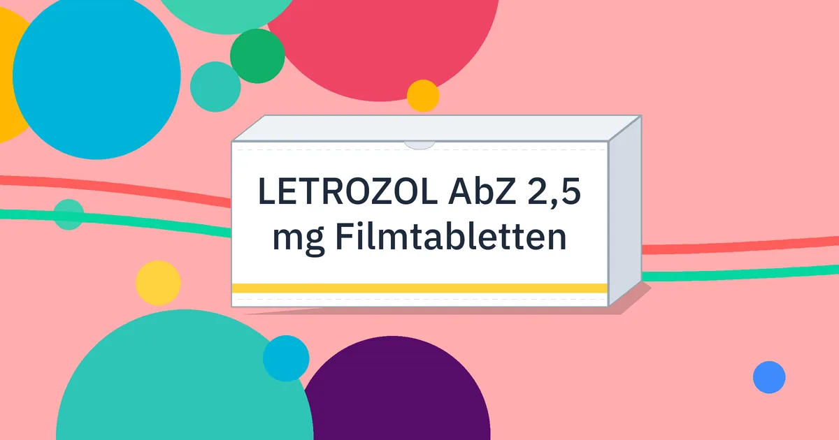 Symbolbild: Packung mit der Aufschrift LETROZOL AbZ 2,5 mg Filmtabletten (PZN 06964176) – Verfügbarkeit und Bezug in Apotheken in Frankfurt am Main