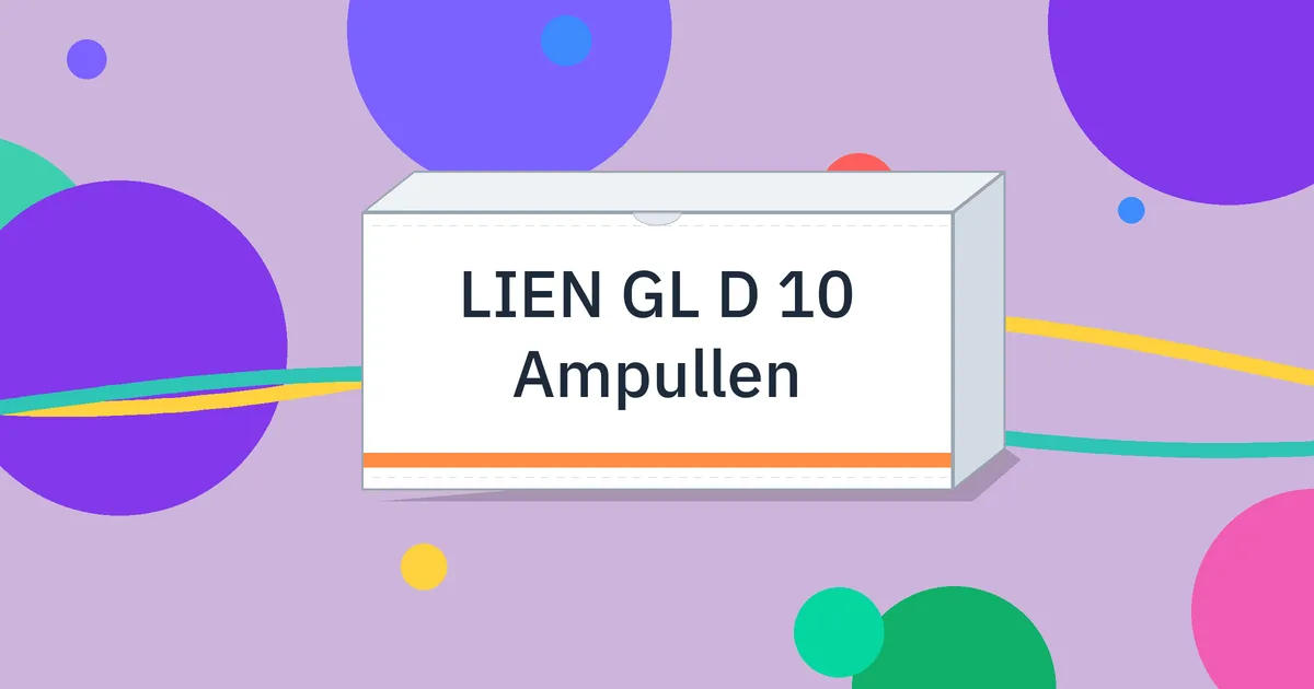 Symbolbild: Packung mit der Aufschrift LIEN GL D 10 Ampullen (PZN 03356513) – Verfügbarkeit und Bezug in Apotheken in Frankfurt am Main