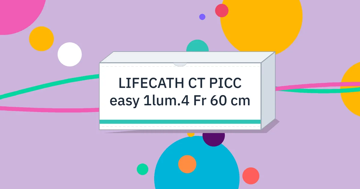 Symbolbild: Packung mit der Aufschrift LIFECATH CT PICC easy 1lum.4 Fr 60 cm (PZN 15209668) – Verfügbarkeit und Bezug in Apotheken in Frankfurt am Main