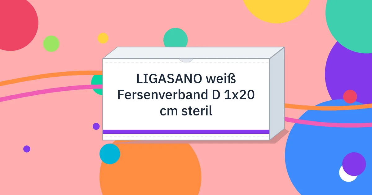 Symbolbild: Packung mit der Aufschrift LIGASANO weiß Fersenverband D 1x20 cm steril (PZN 17251232) – Verfügbarkeit und Bezug in Apotheken in Frankfurt am Main