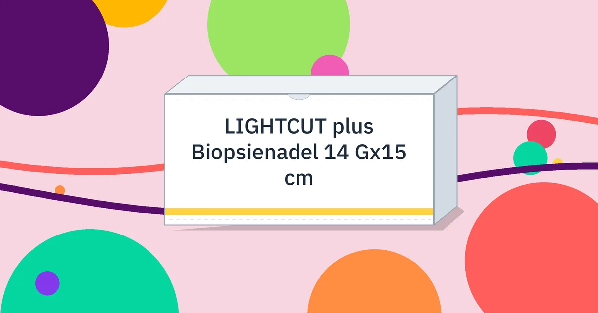 Symbolbild: Packung mit der Aufschrift LIGHTCUT plus Biopsienadel 14 Gx15 cm (PZN 16921920) – Verfügbarkeit und Bezug in Apotheken in Frankfurt am Main