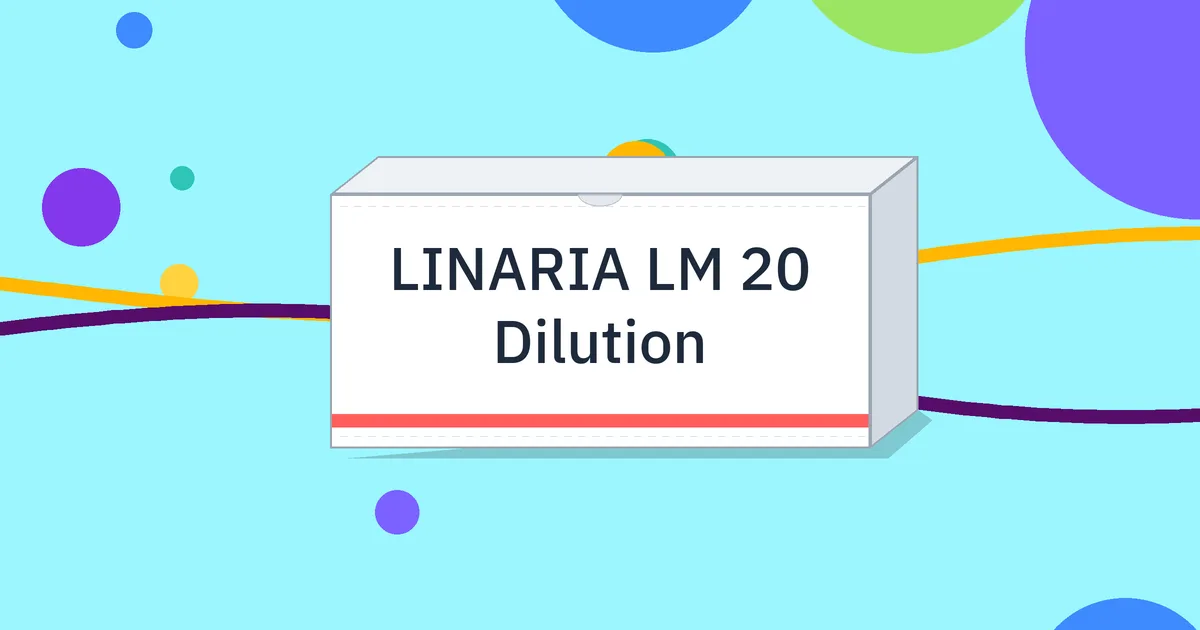 Symbolbild: Packung mit der Aufschrift LINARIA LM 20 Dilution (PZN 13529274) – Verfügbarkeit und Bezug in Apotheken in Frankfurt am Main