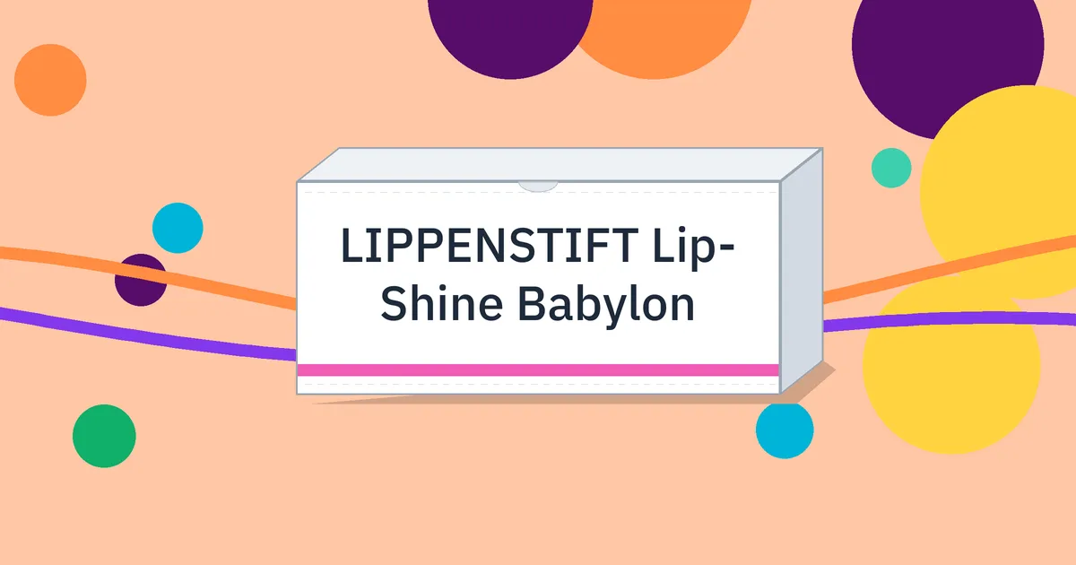 Symbolbild: Packung mit der Aufschrift LIPPENSTIFT Lip-Shine Babylon (PZN 19169204) – Verfügbarkeit und Bezug in Apotheken in Frankfurt am Main